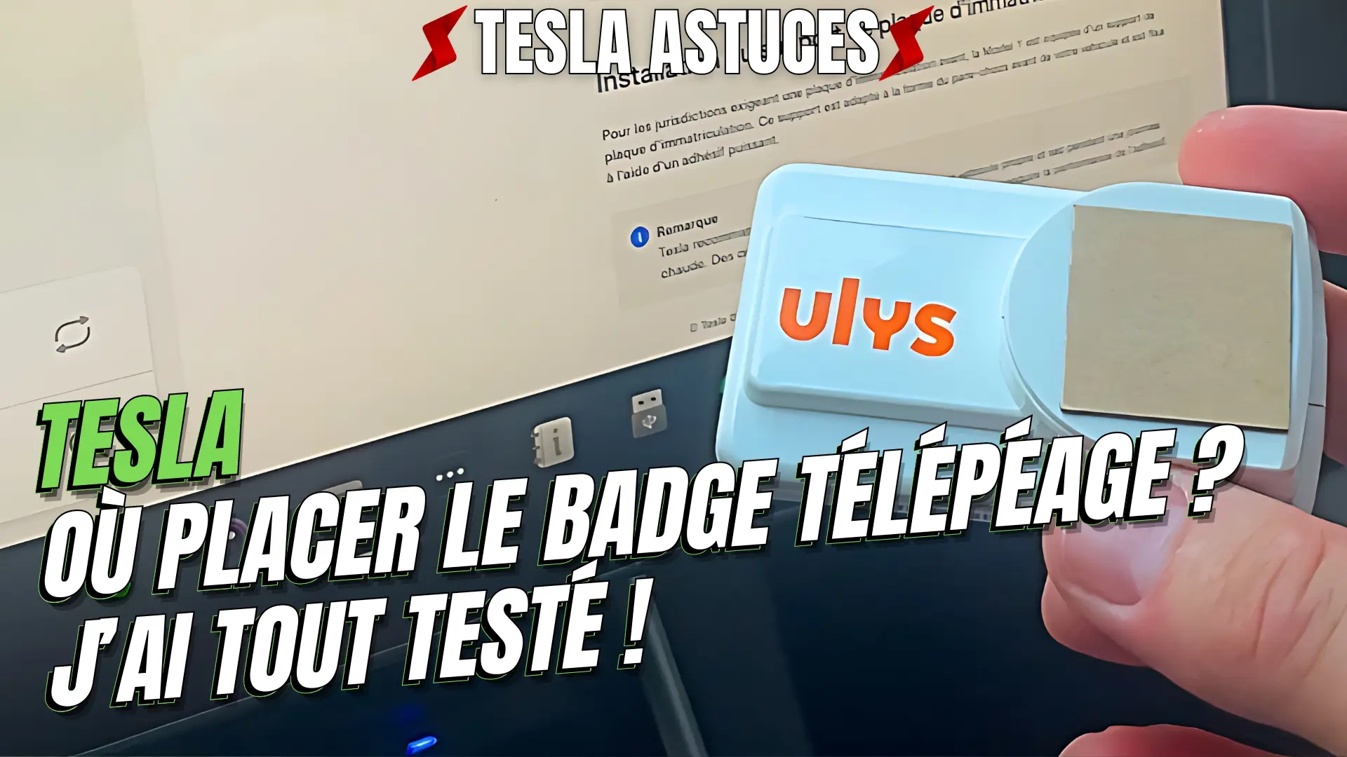 Où placer le badge de Télépéage dans une Tesla ? Guide pratique - Tesla ...